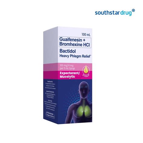 Buy Bactidol Heavy Phlegm Relief 100mg 4mg 5ml Syrup 100ml Online