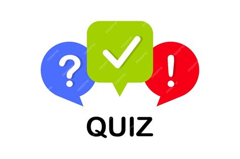 Premium Vector Quiz Logo With Speech Bubble Symbols Questionnaire