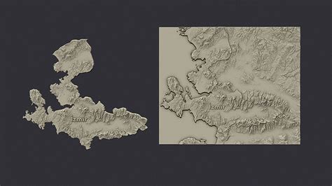 Izmir City 3d Terrain Map 3D Model 3D Printable CGTrader