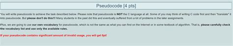 Solved Pseudocode 4 Pts You Will Write Pseudocode To