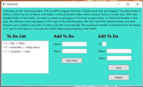 Wpf Todo Version 2