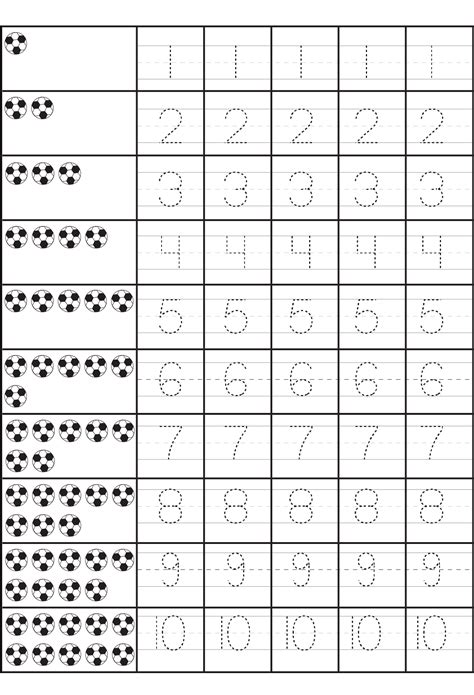 Number Writing Practice 1 20 Free