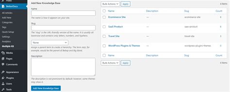 How To Create Multiple Knowledge Bases In One Wordpress Site Using Betterdocs