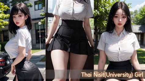 Thai Nisit Girl AI Generate Art AI Beauty Artbook Pretty Girl In