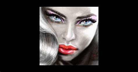 Blue Eyes Sensual Bw Face Sticker Teepublic