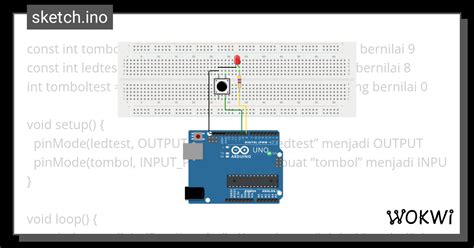 1 Push Button Led Wokwi Esp32 Stm32 Arduino Simulator