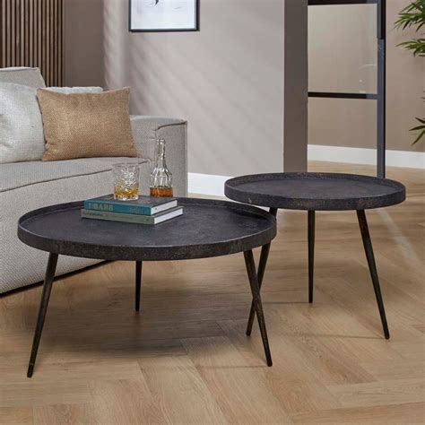 Ringo Living Beistelltisch Massivholz Couchtisch Amba In Schwarz Und