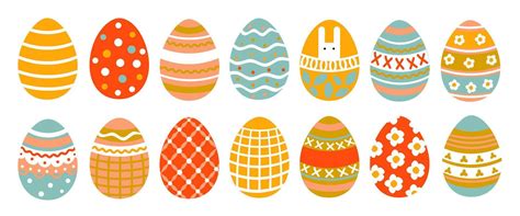 Set Of Colorful Easter Eggs Easter Egg Clipart 55739202 Vector Art At