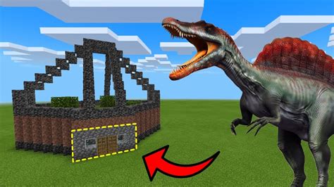 How To LIVE INSIDE A SPINOSAURUS FARM In Minecraft PE YouTube