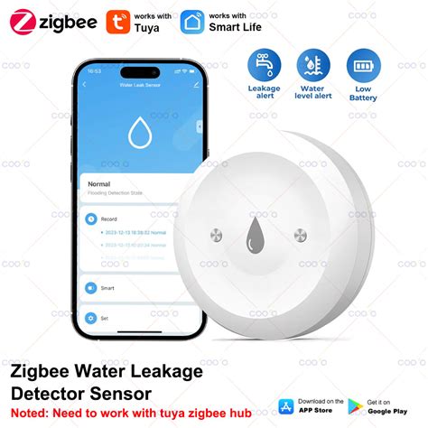 Jual Zigbee Water Sensor Leak Detector Tuya Flood Water Leakage Alarm