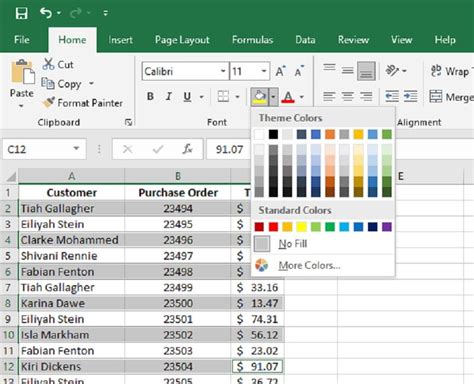 how to highlight rows in excel
