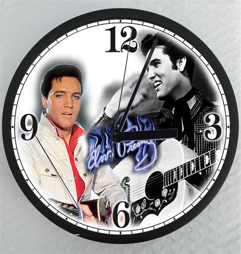 Elvis Wall Clock Rock And Roll Music 1950s Home Decor Country T Etsy