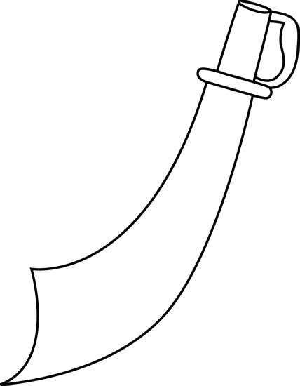 Black And White Pirate Sword Clip Art Black And White Pirate Sword Image