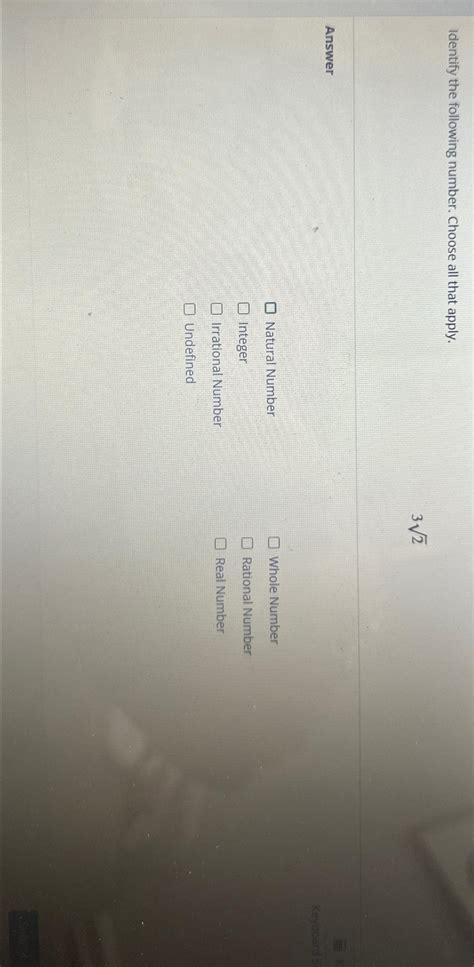 solved identify the following number choose all that