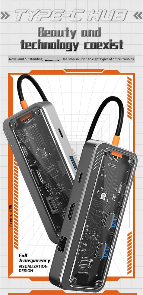 Factory Wholesale 8 In 1 Usb A 3 0 Usb C Docking Station 100w Charging Power Porno Pot Por Pont
