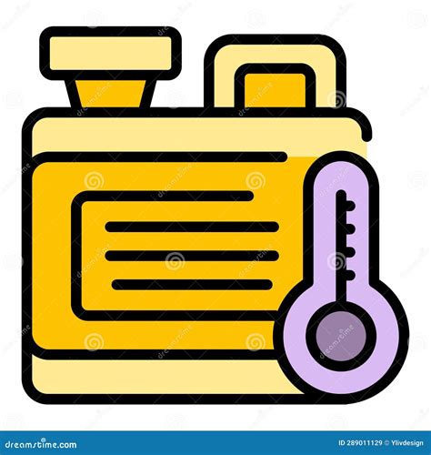 Coolant Canister Icon Vector Flat Stock Vector Illustration Of Auto Temperature 289011129