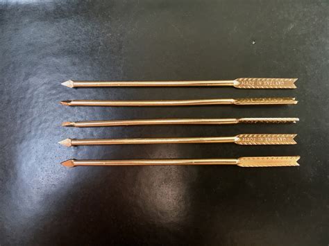 Vintage Gold Arrow Cocktail Picks Set Of 5 Appetizer Etsy