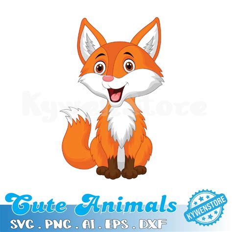 Cute Fox Svg Png Cuttable Sitting Fox Fox Svg Svg Dxf Cu Inspire