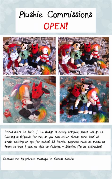 Plushie Commissions OPEN Weasyl