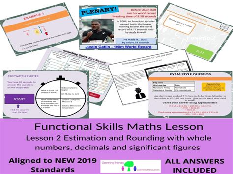 New Functional Skills Maths Full Lesson On Estimation Rounding And Significant Figures