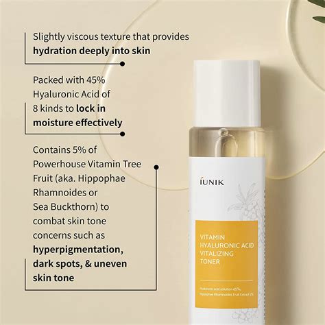 Iunik Vitamin Hyaluronic Acid Vitalizing Toner 200ml Sokoskins