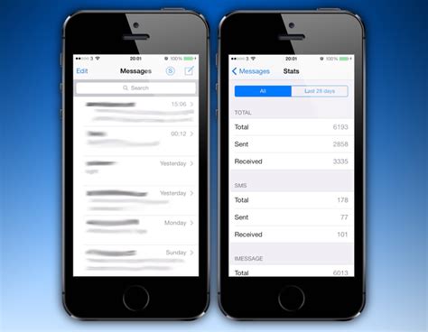 How To Get Detailed Texting Stats In Stock Ios 7 Messages App Redmond Pie