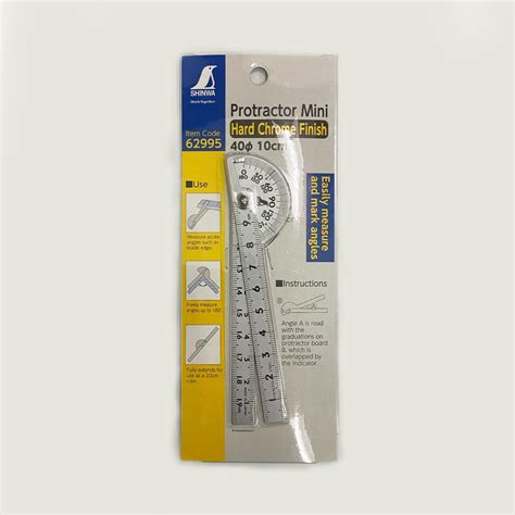 Get Shinwa Japanese Protractor Hard Chrome Finish Mini Delivered Weee