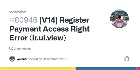 V14 Register Payment Access Right Error Iruiview · Issue 80946