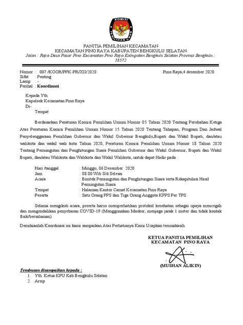 Surat Koordinasi Polsek Pdf