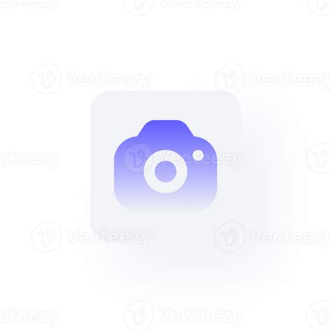 White Neumorphism Button Icon Camera 24238877 Png