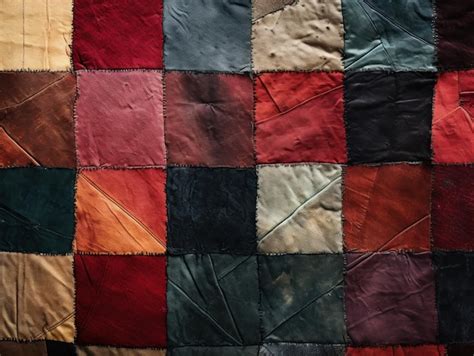 Premium Ai Image Fabric And Velvet Patchwork Piece Texture