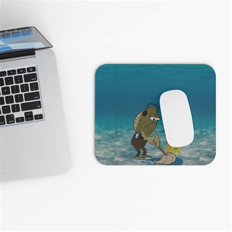 Rectangle Mouse Pad Spongebob Meme Office Mat Funny Desk Decor Computer Accessory Gaming
