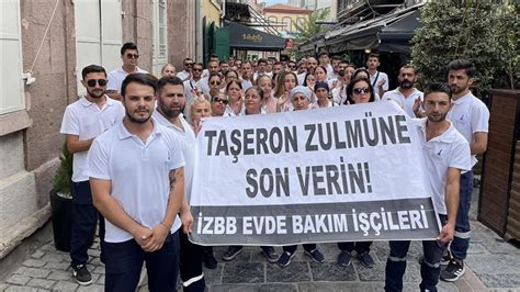 İzmir Büyükşehir Belediyesi çalışanları kadro için eylemde Haber GÜNCEL