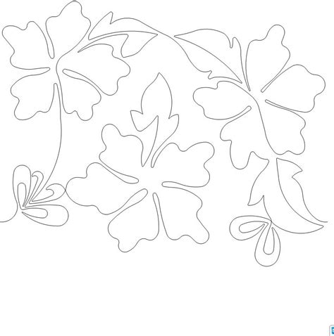 Leaf Applique Template For Fabric Crafts