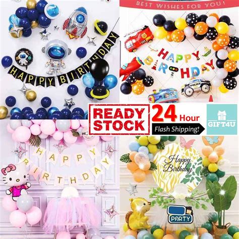 Happy Birthday Decoration Set Balloon Set Ballon Birthday Set Belon