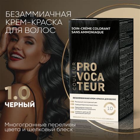 PROVOCATEUR Безаммиачная краска для волос 1.0 Идеальный черный, 40/80 ...