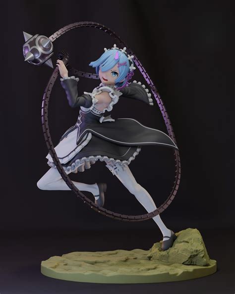 Rem From Rezero Stl Model For Resin Printer Figure 3d Printing High