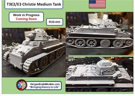 Vargas Scale Models T3e2e3 Christie Medium Tank 135 R3d 045 Everest