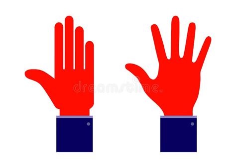 Hand Flat Set Colorful Hand Emblem Hand Logo Glove Icon Vector