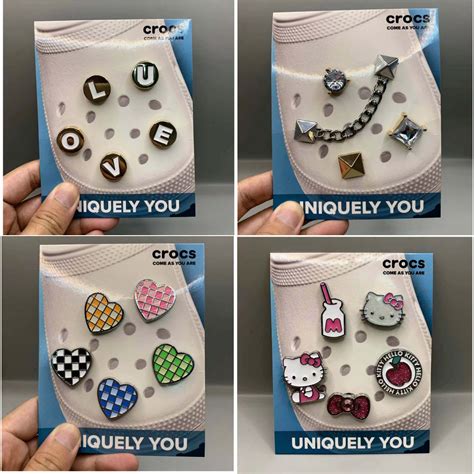 New Set（metal Crocs Jibbitz Charms） Slippers High Quality Jibbitz