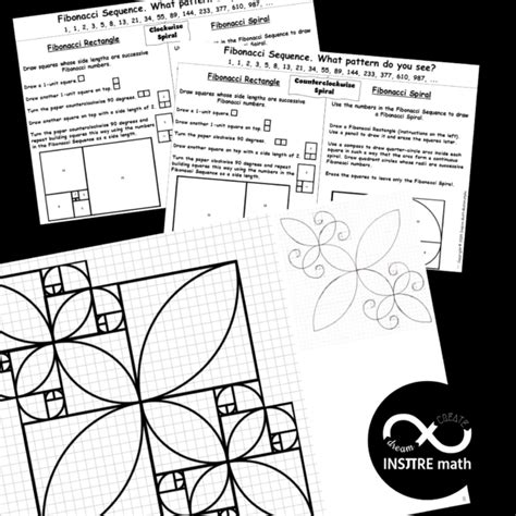 Fibonacci Day Math And Art Project Fibonacci Flowers Spiral Rectangle