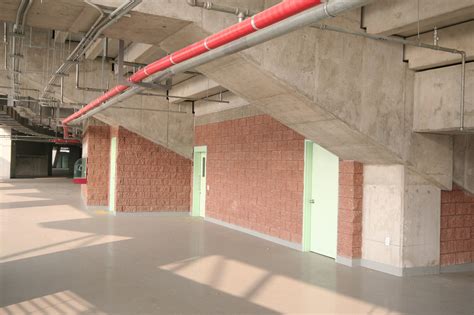 스플릿블럭 건축 체육관적갈회색