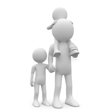 Father His Two Sons One Them Stock Illustrations 1 Father His Two