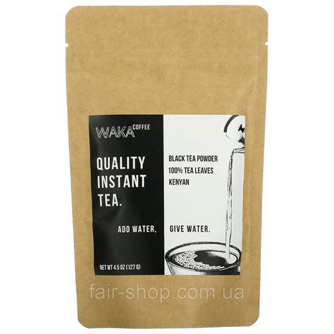 Waka Coffee, Листья 100% растворимого чая, черный чай в порошке ...