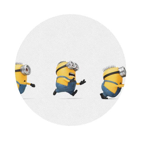 Lafuoo Minions Pattern Leather Coasters 4 Pack Decorative Coffee