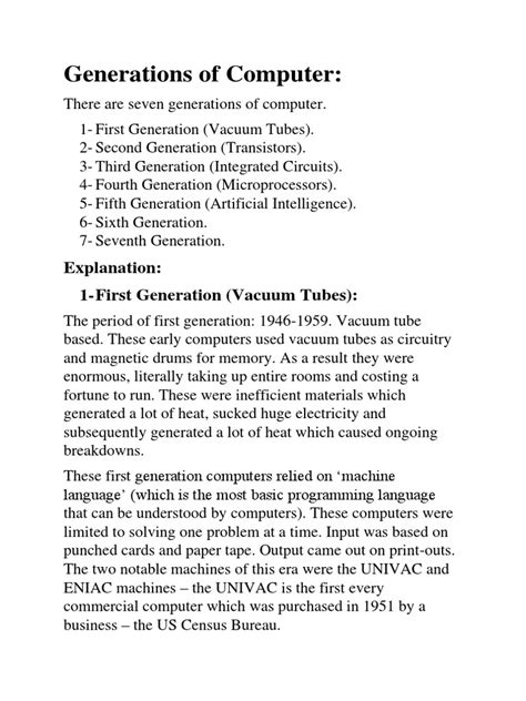 Sixth Generation Computer