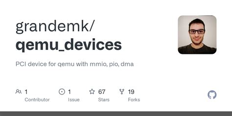 github grandemk qemu devices pci device for qemu with mmio pio dma