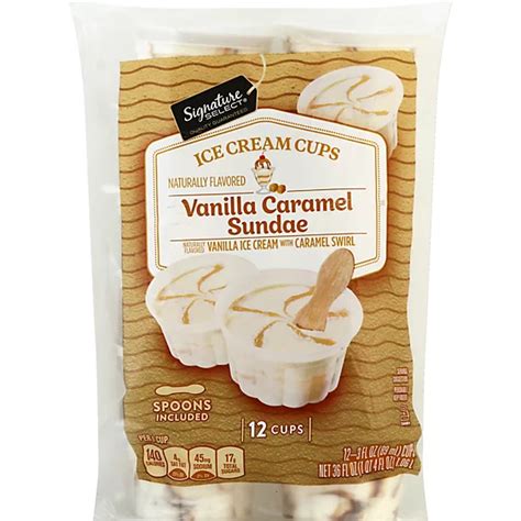 Signature Select Vanilla Caramel Sundae Cups 12 30 Fl Oz Safeway