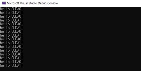 cuda 2 hello cuda 출력해보기