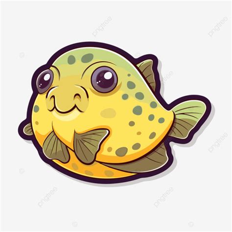 卡通 卡通河豚魚 魚 向量 比目鱼 貼紙 卡通片向量圖案素材免費下載，png，eps和ai素材下載 Pngtree
